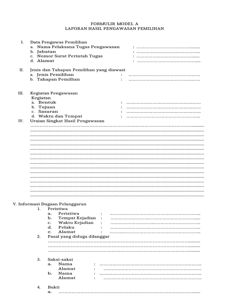 Form. A Kosong PTPS | PDF