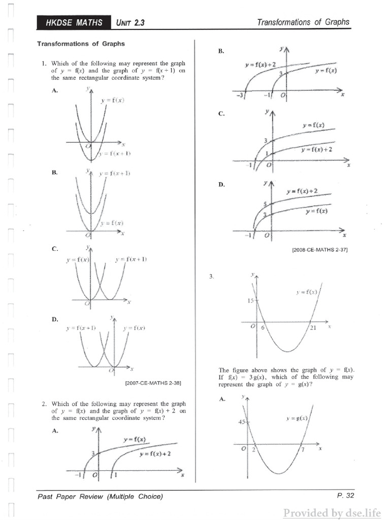 Transformation of Graph (MC) | PDF
