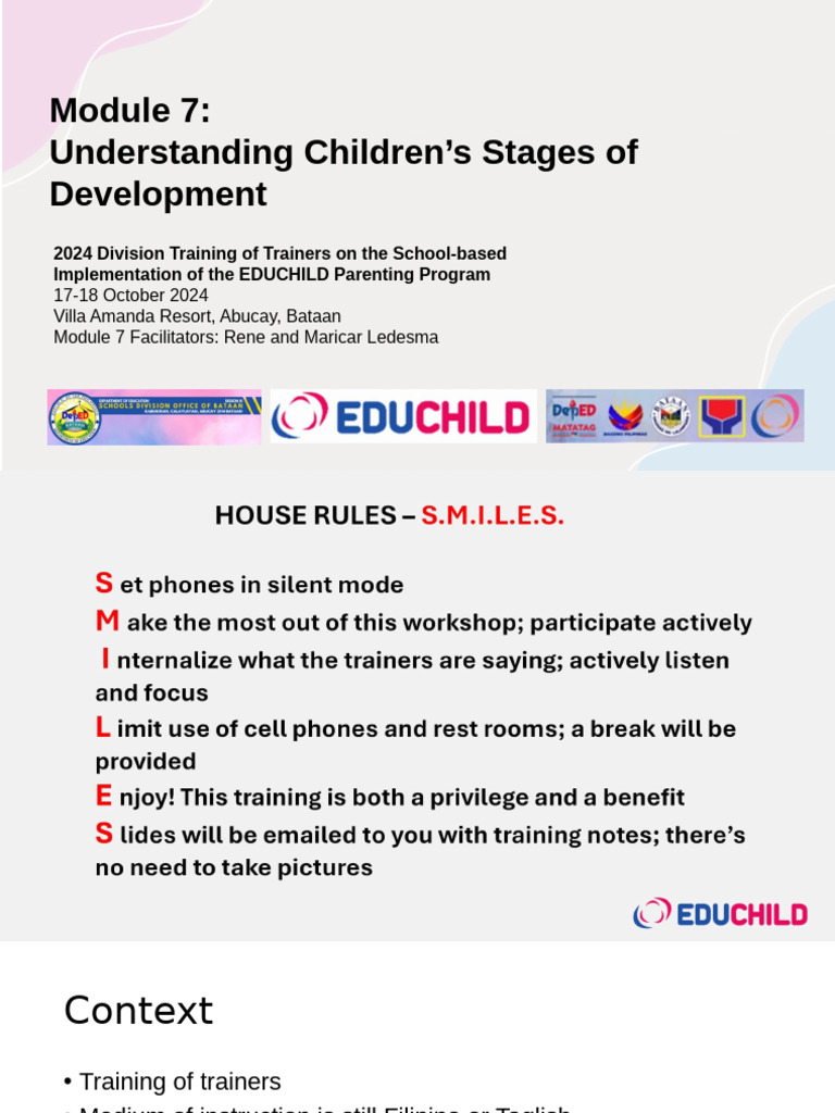 MODULE 7 - Understanding Children's Stages of Development | PDF ...