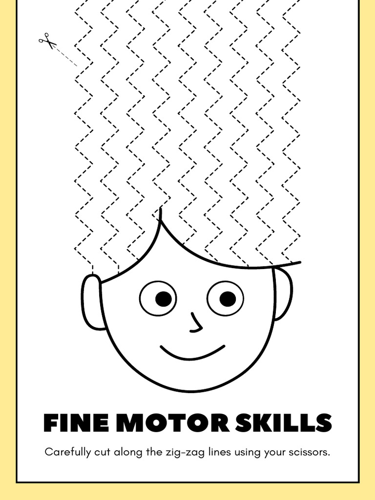 Colorful Scissor Skills Fine Motor Worksheets | PDF