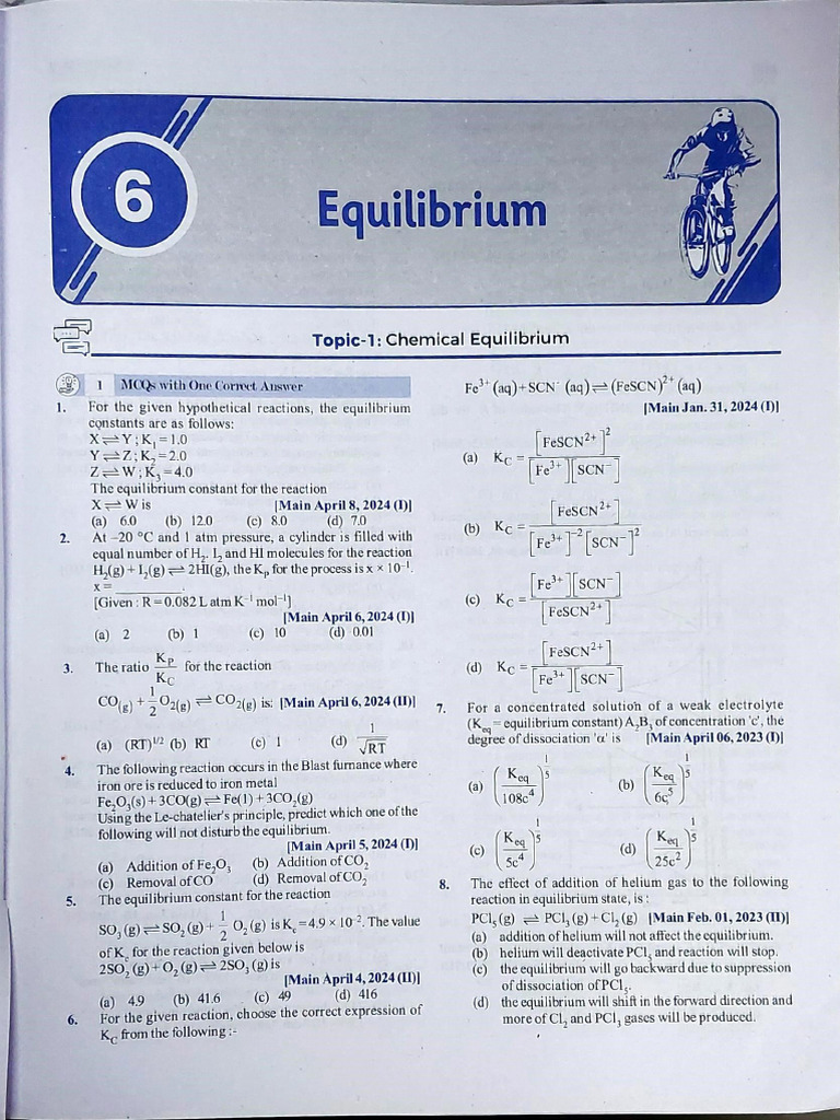 Chemical Equilibrium | PDF | Chemical Equilibrium | Chemical Reactions