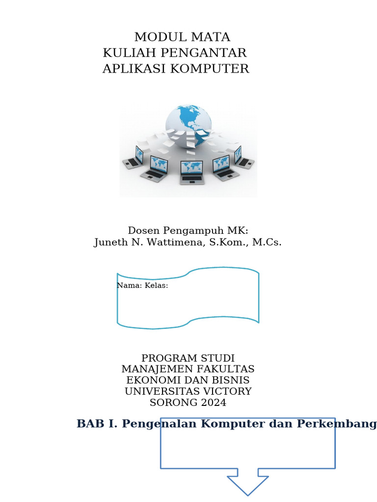 MODUL PENGANTAR APLIKASI KOMPUTER - | PDF