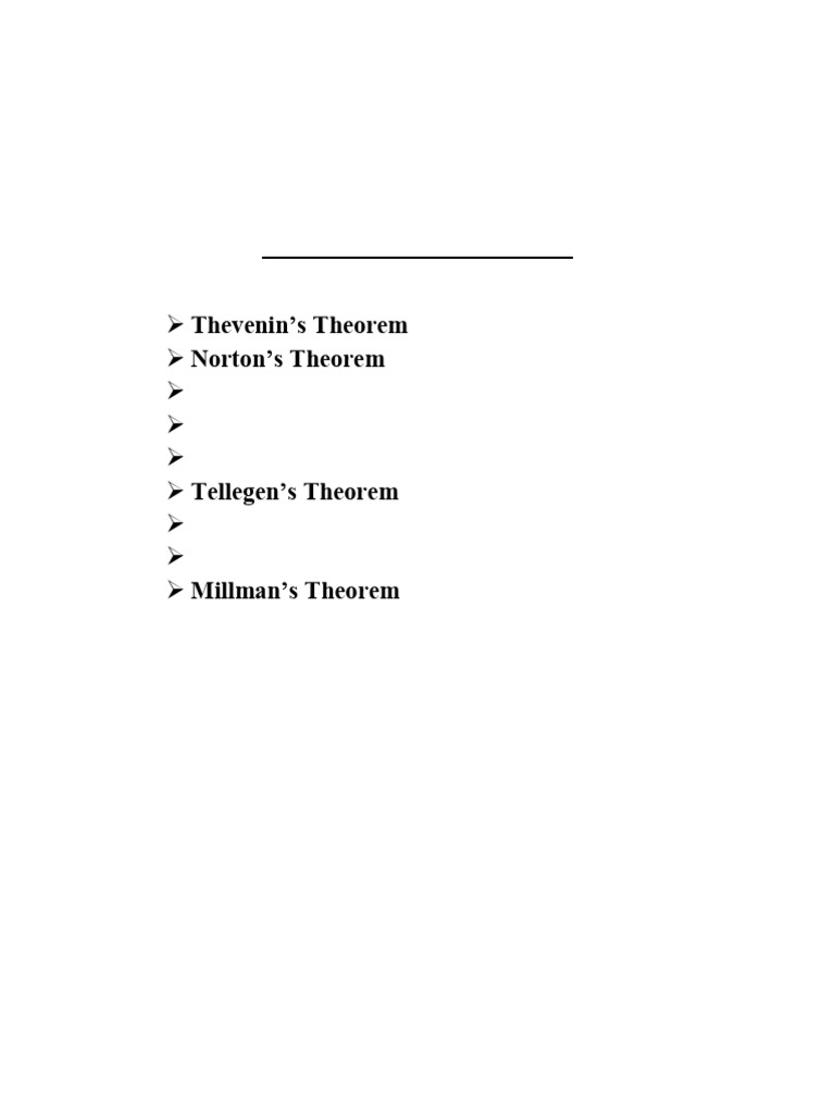 Network Theorems Pdf Electrical Network Electrical Impedance