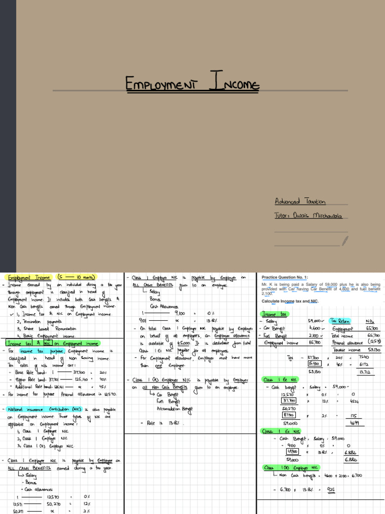 7 - Employment Income | PDF | Employment | Salary