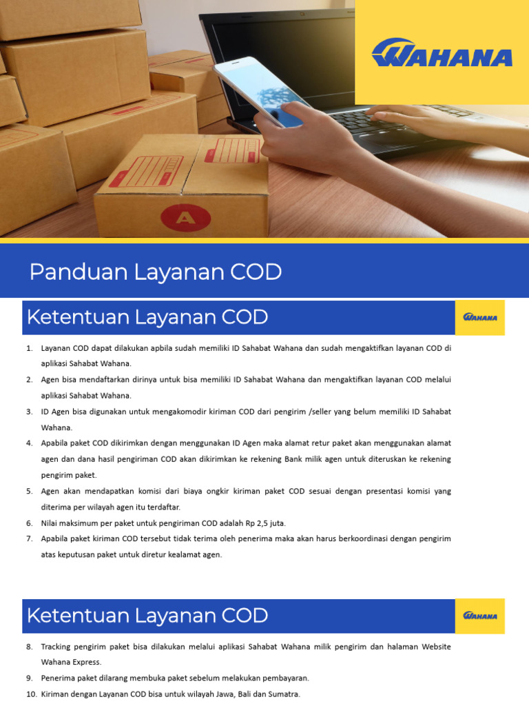 Panduan Layanan COD Wahana Express | PDF