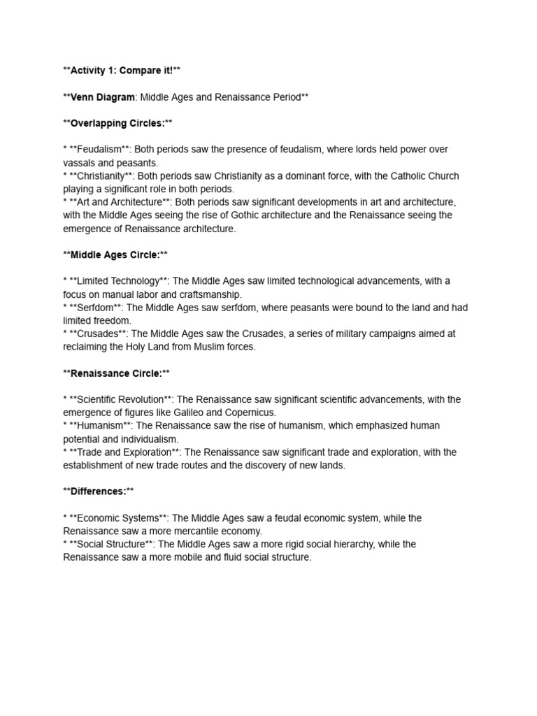 Middle Ages and Renaissance Period | PDF | Protestantism | European ...