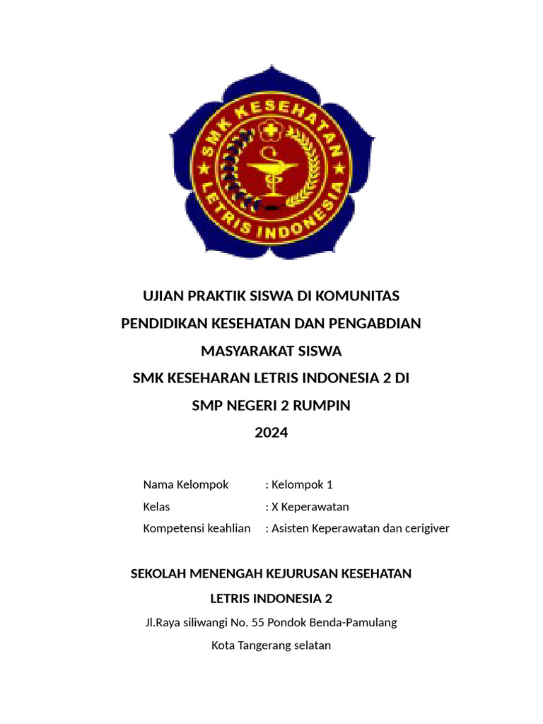 Format Laporan Uprak Penkes 2 2024 | PDF