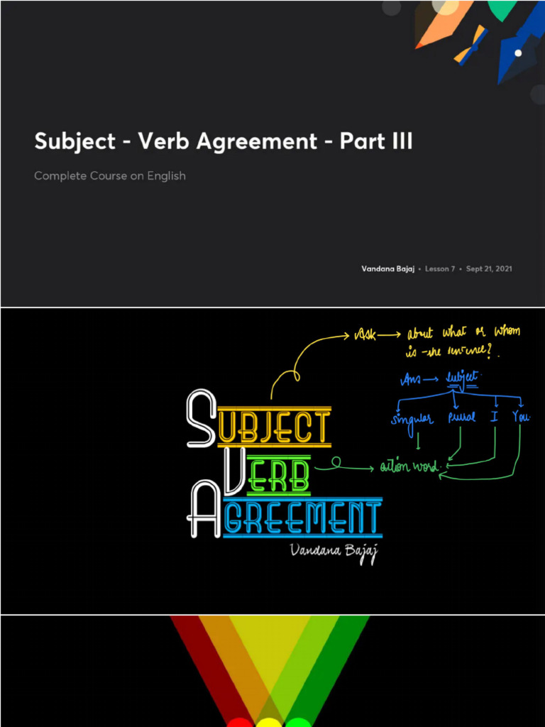 Subject Verb Agreement Part III With Anno | PDF