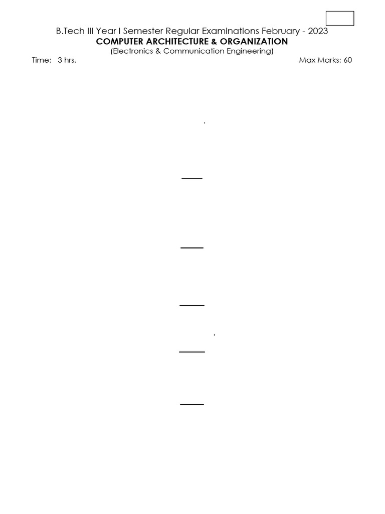 Computer Architecture & Organization | PDF | Cpu Cache | Algorithms