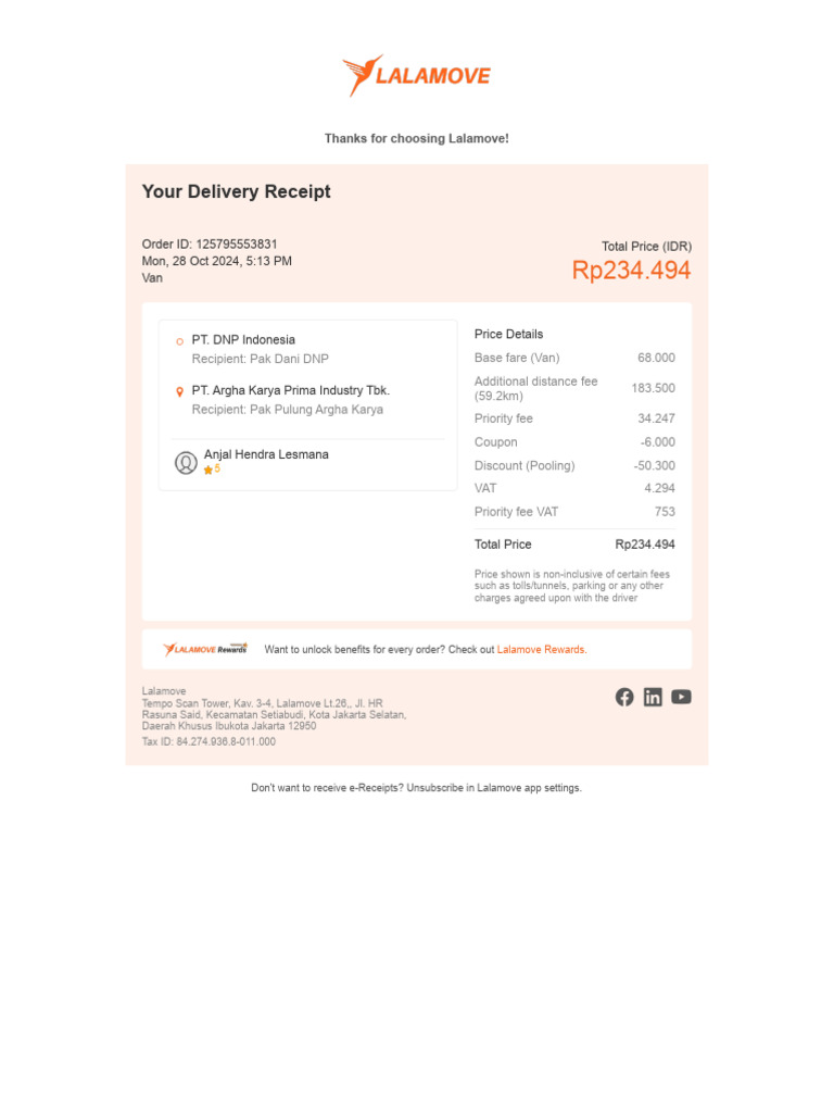 E-Order Receipt 125795553831 en Id | PDF