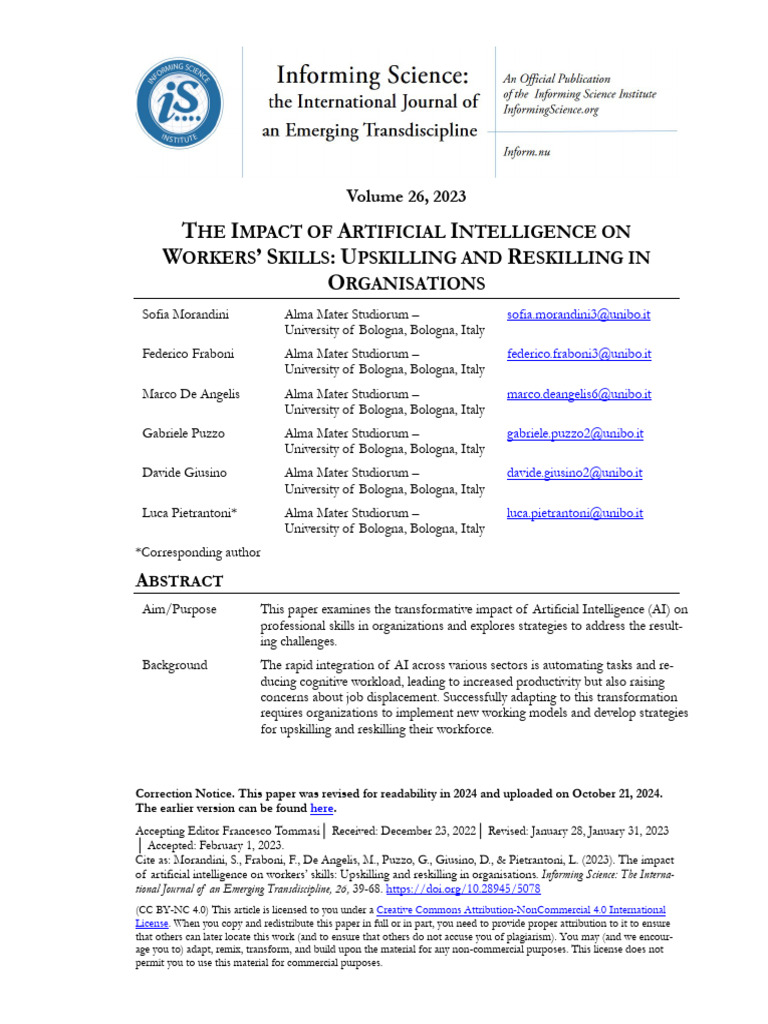 AI's Impact on Workforce Skills | PDF | Intelligence (AI) & Semantics ...