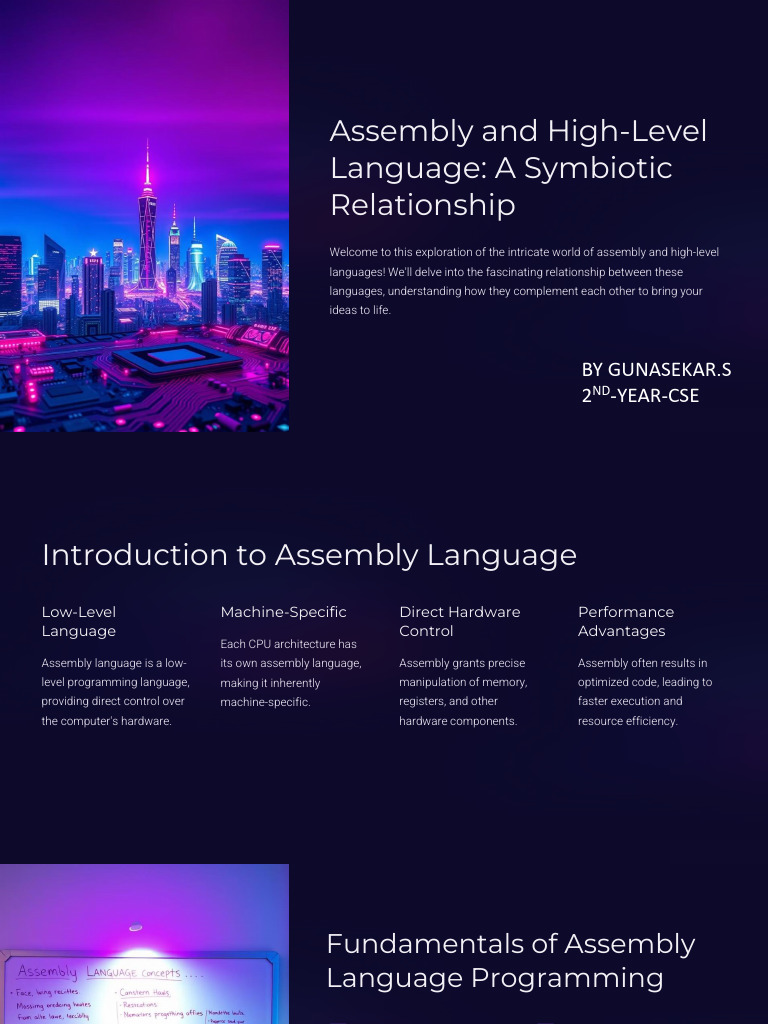 Assembly and High Level Language | PDF | Assembly Language | Computer Program