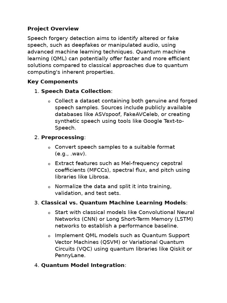 Speech Forgery Detection Using QML | PDF | Quantum Computing | Machine Learning