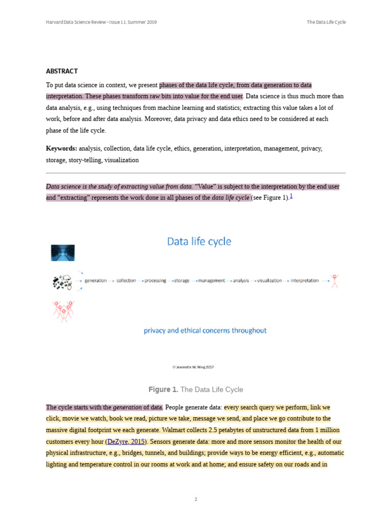 The Data Life Cycle - Case Study | PDF | Data | Data Science