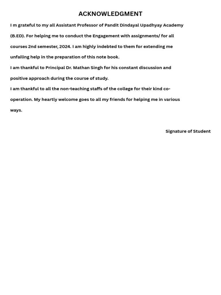 Acknowledgment | PDF