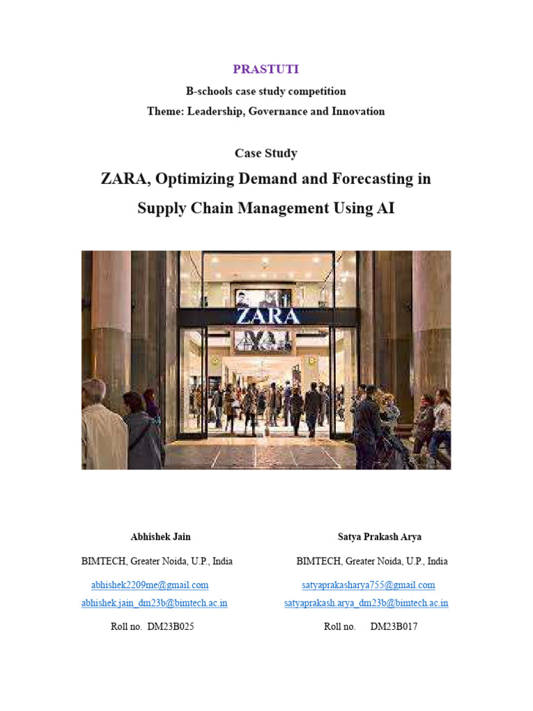 Case Study-ZARA | PDF | Inventory | Business