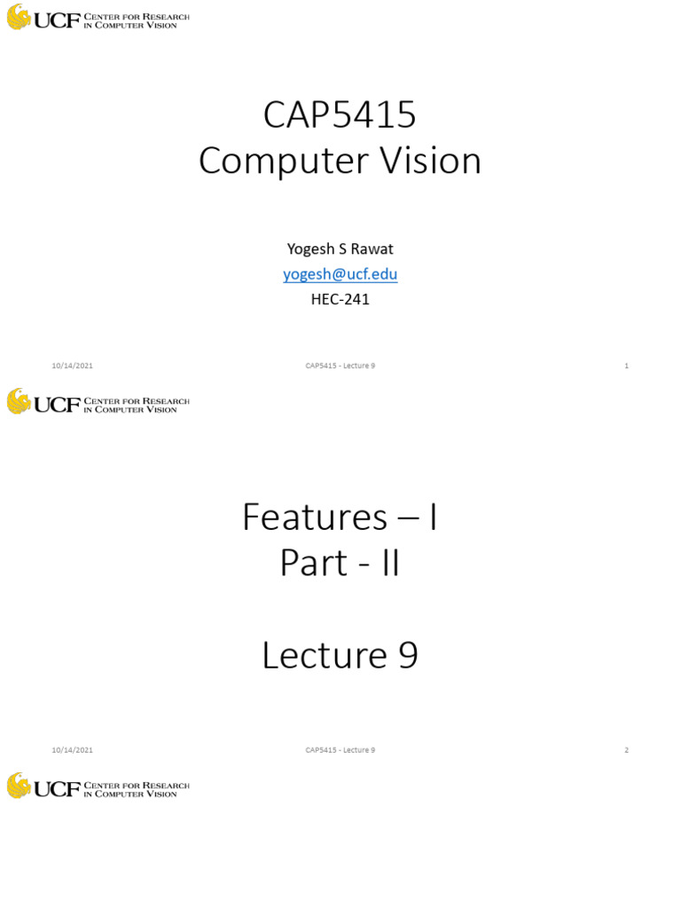 Lecture-9 Features-II SIFT,, DoG | PDF | Multidimensional Signal Processing | Artificial ...