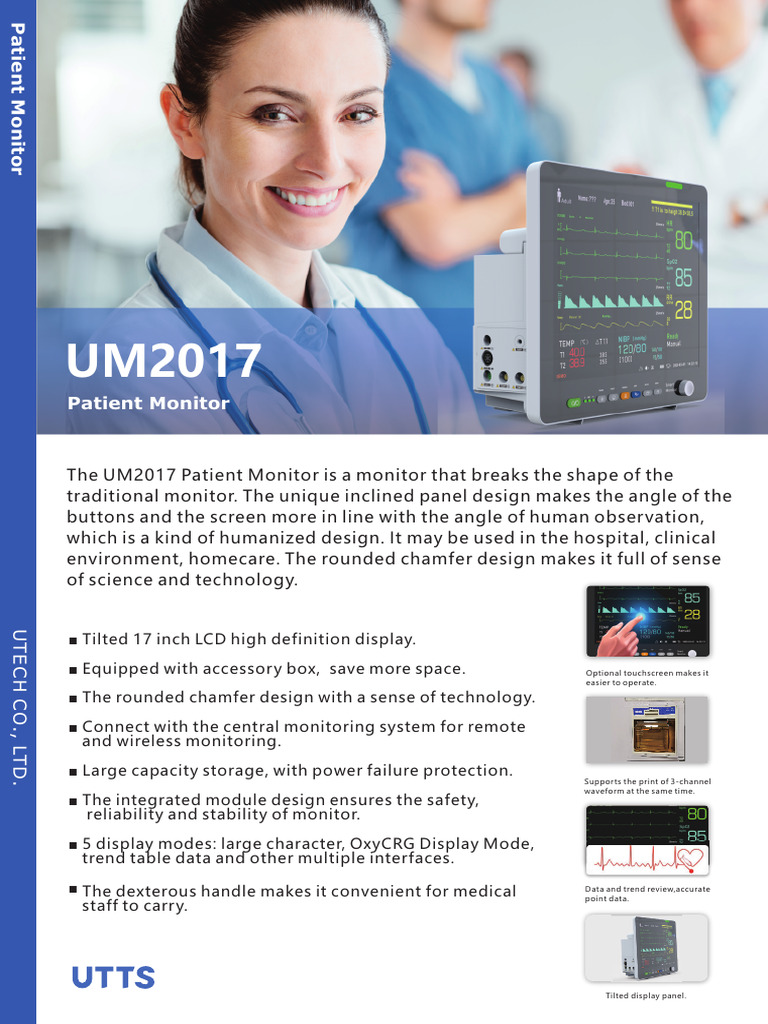 Catalogue of UM2017 Patient Monitor | PDF | Computer Monitor | Display ...