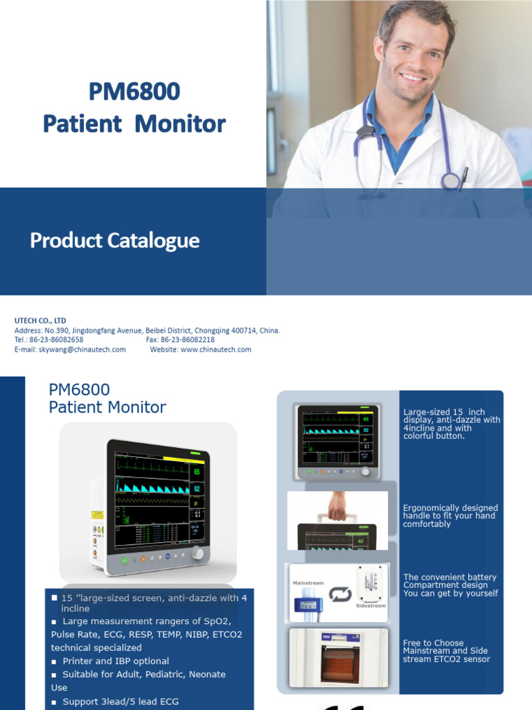 Catalogue of PM6800 Patient Monitor | PDF | Electrocardiography ...