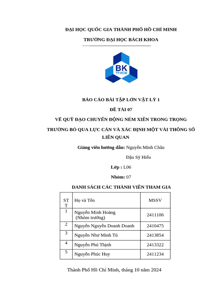 BÁO CÁO BTL VẬT LÝ 2 | PDF