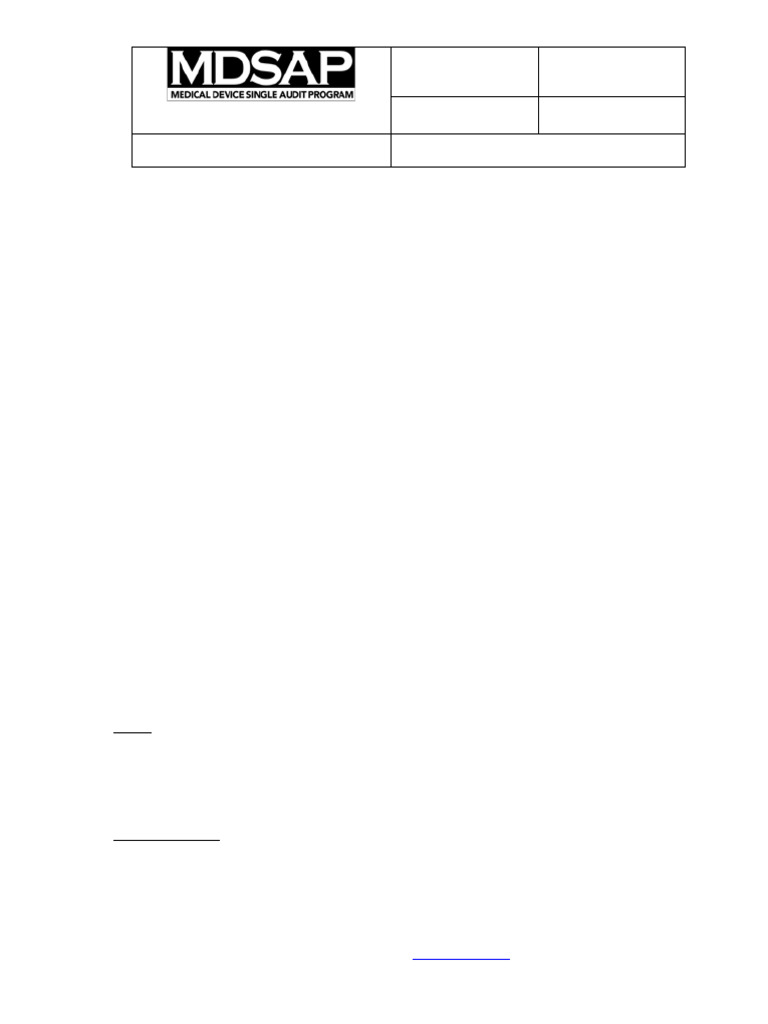 MDSAP QMS P0008.005 Internal Assessment Procedure | PDF | Audit | Business