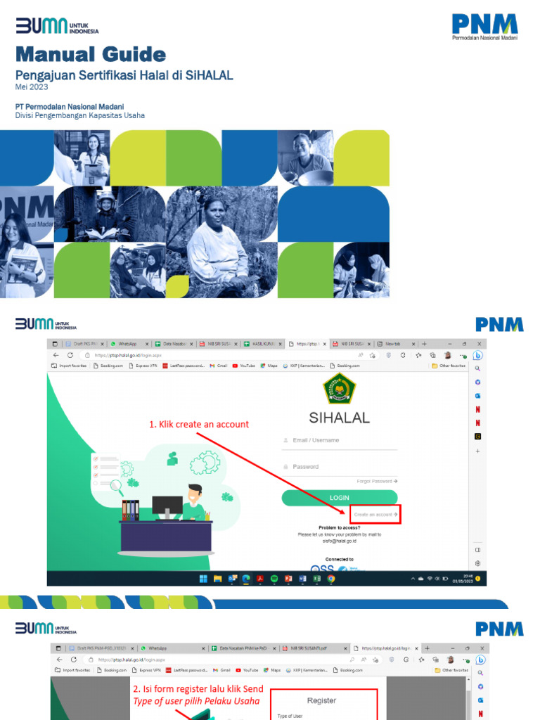 Manual Guide Pengajuan Sertifikasi Halal Di Sihalal(1) | PDF