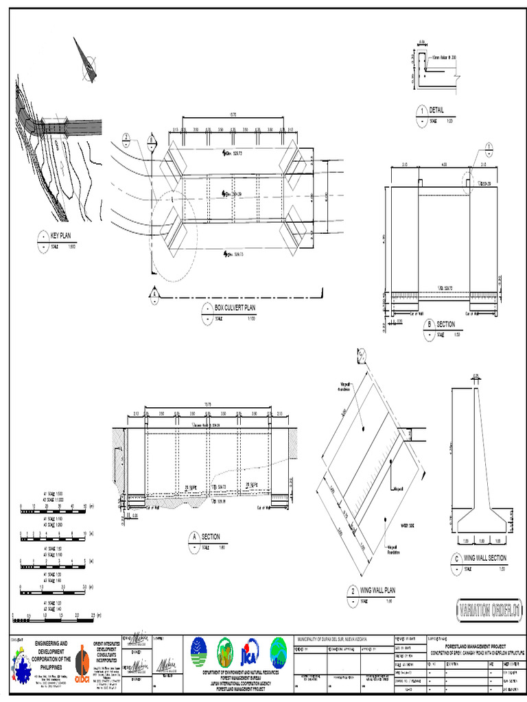 Box Culvert Plan Elevation and Section | PDF