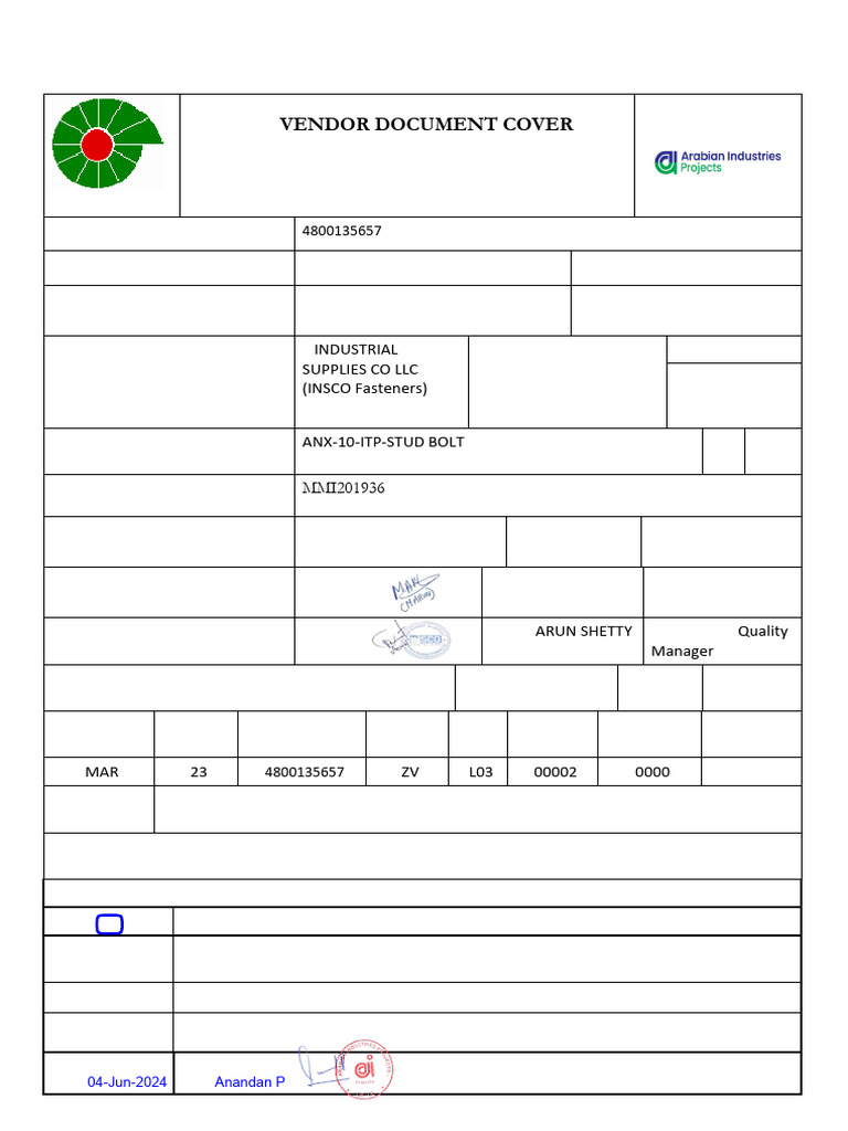 Approved ITP B7m For reference | PDF | Screw | Nut (Hardware)