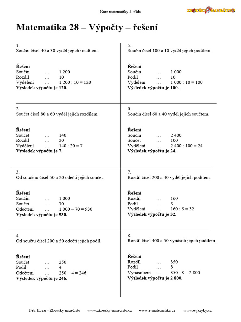 28-vypocty - B - kopie | PDF