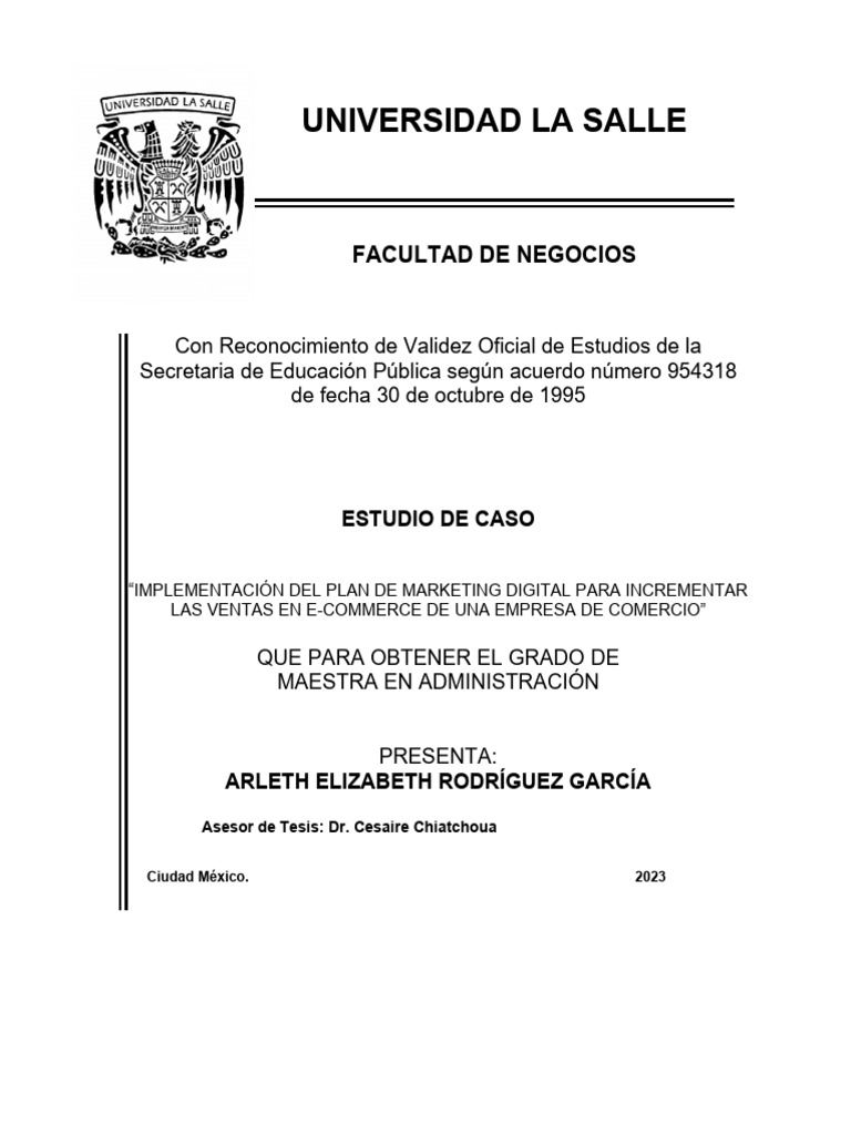 Estudio de Caso Arleth Elizabeth Rodriguez | PDF | Marketing | Comercio electrónico