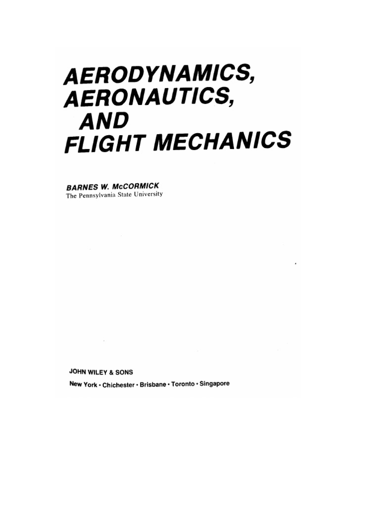 Aerodynamics, Aeronautics, and Flight Mechanics | PDF