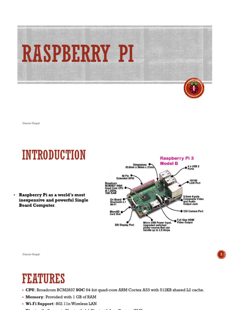 Raspberry Pi Setup & Projects Guide | PDF | Raspberry Pi | Office Equipment