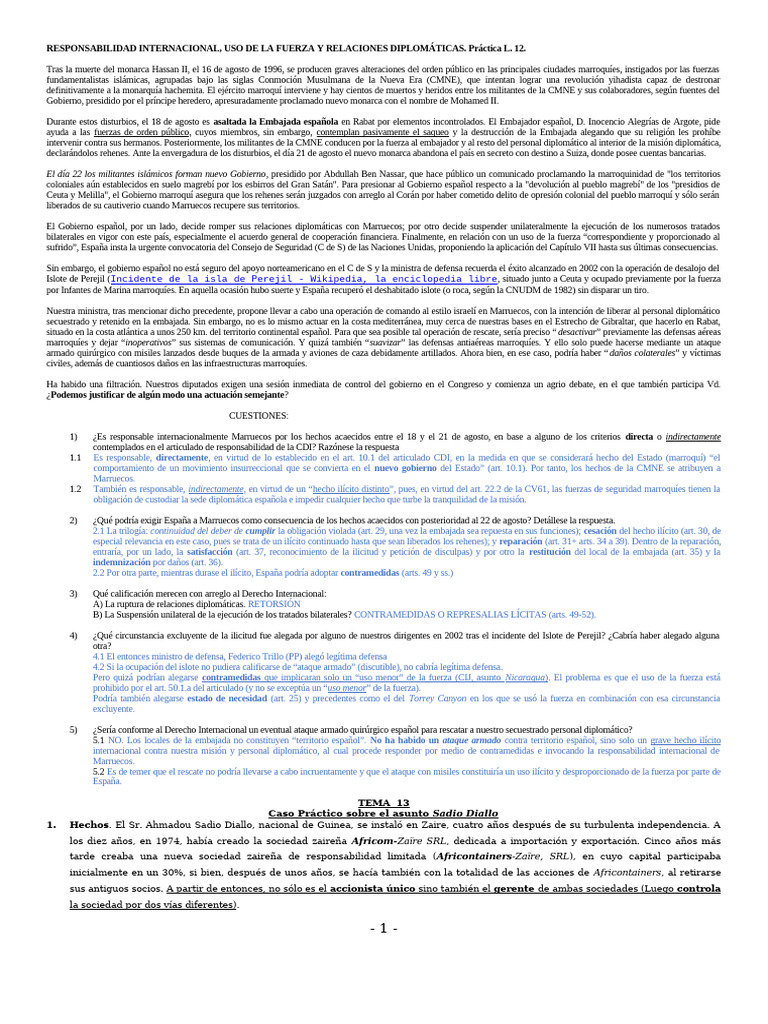 Prácticas Tema 12 y 13 | PDF | República Democrática del Congo | Estado (política)