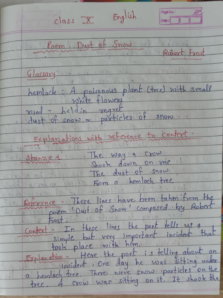 Eng - First.Fight - Poem - 1 Dust of Snow 2021-09-04 1344550530 | PDF