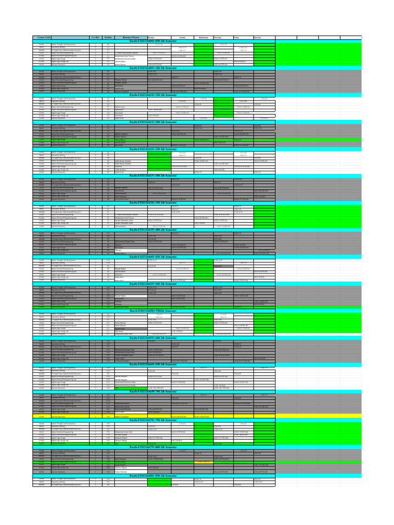 S2024 Timetable | PDF | Computing | Information Technology