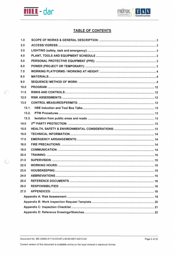 AHU Method Statement For Installation | PDF