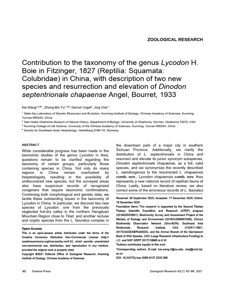 Lycodon Serratus | PDF | Anatomical Terms Of Location | Taxonomy (Biology)