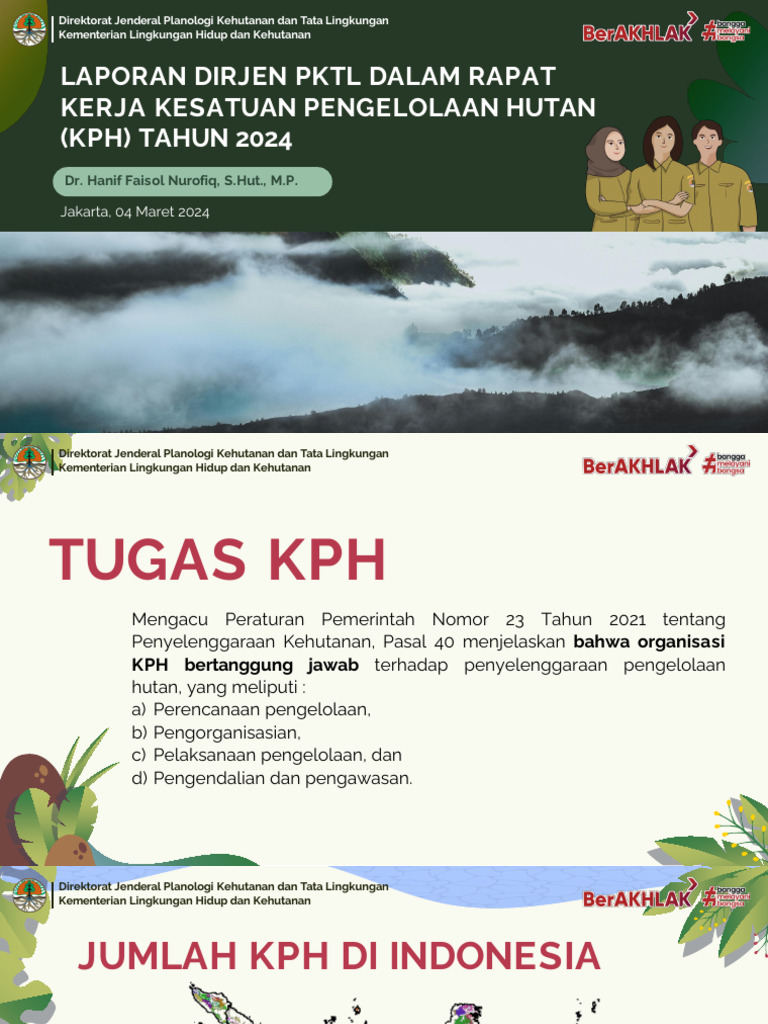 Arahan Dirjen PKTL Raker KPH | PDF