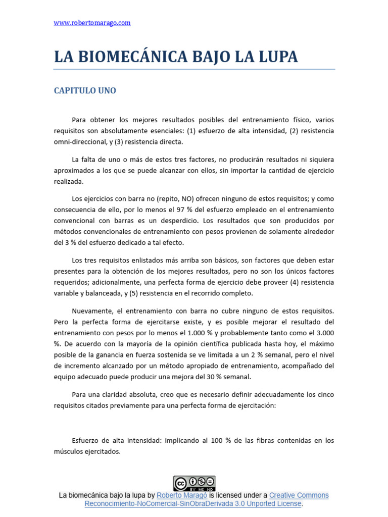 La Biomecánica Bajo La Lupa | PDF | Músculo | Fuerza