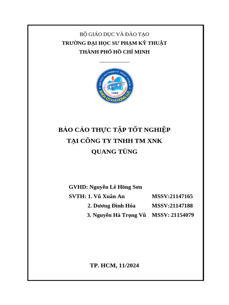 Báo Cáo TTTN - Final | PDF