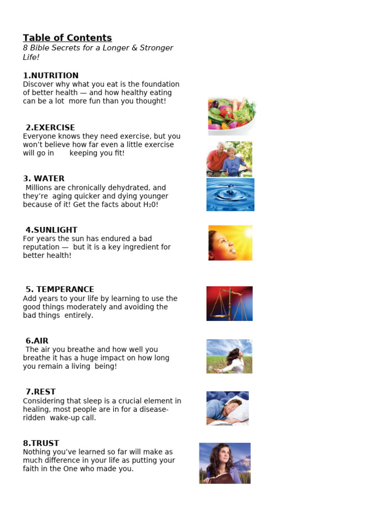 NewSTART: 8 Keys to Better Health | PDF
