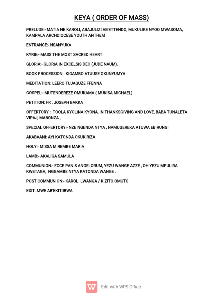 Order of Mass | PDF
