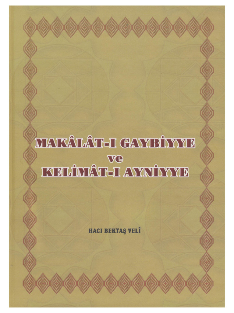 Makâlât-I Gaybiyye Ve Kelimât-I Ayniyye | PDF