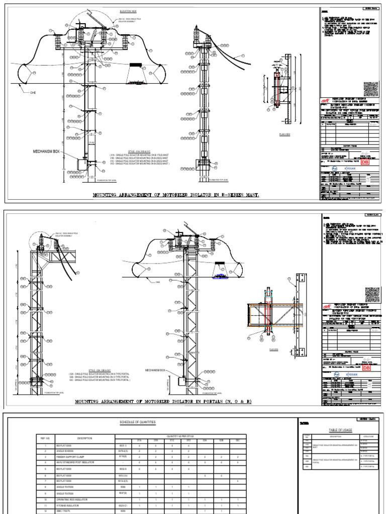 Single Pole Motorised Isolator Mounting Arrangement (Rev.A) | PDF | Nut ...