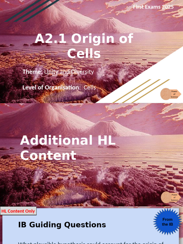 A2.1 Origin of Cells (HL Only) | PDF | Abiogenesis | Atmosphere Of Earth
