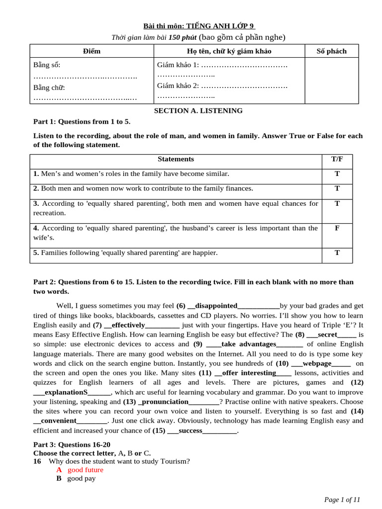 Đề tiếng Anh V1 .1 | PDF | Cuneiform | Water