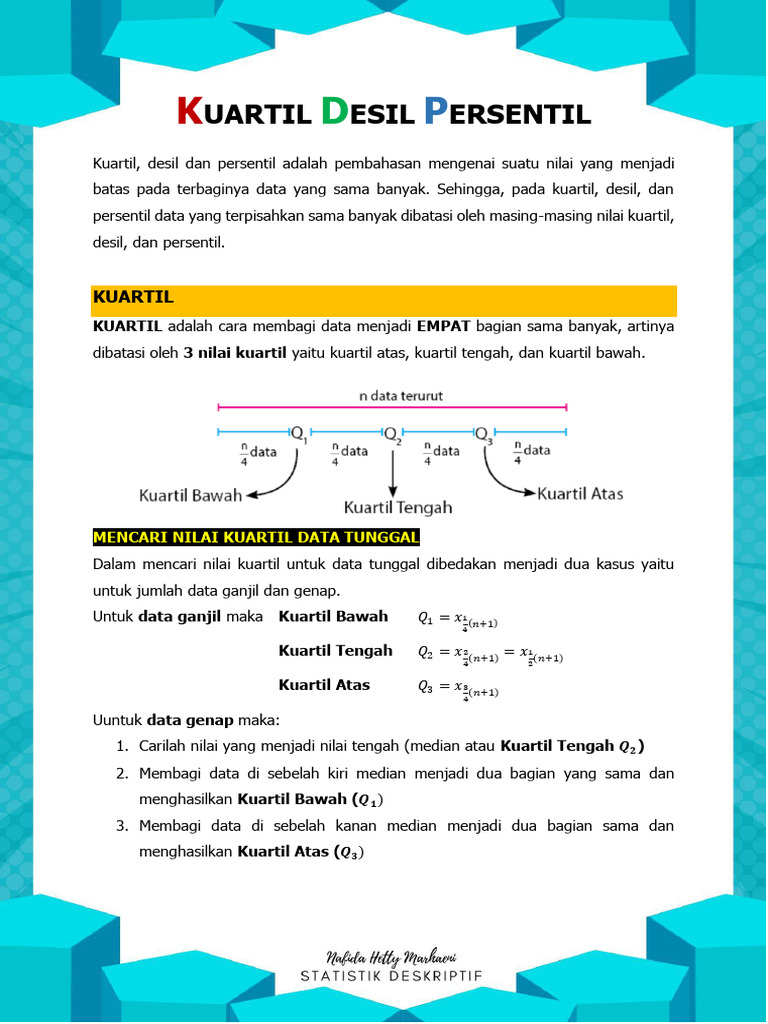 Materi 3. Kuartil Desil Persentil | PDF