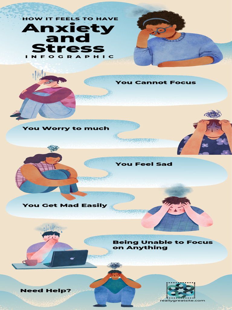 Pale Blue Anxiety and Stress Infographic | PDF