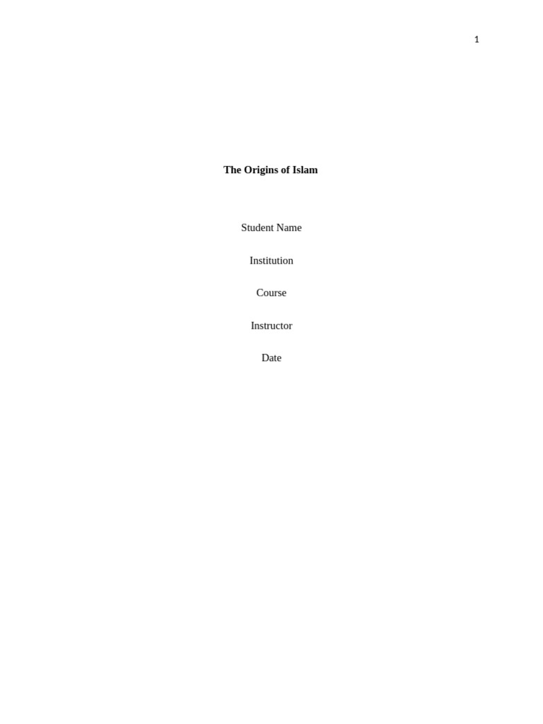 Origins and Spread of Islam | PDF | Muhammad | Caliphate