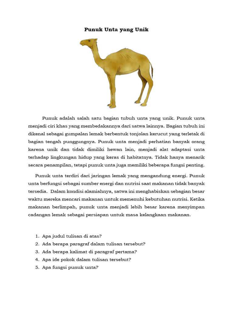 Punuk Unta Yang Unik | PDF